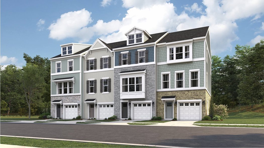 Baylor Front Load Garage New Home Plan in Horizon Townhomes at St ...